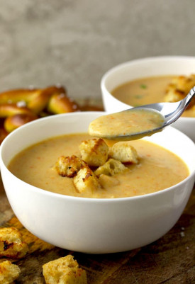 Cheddar Ale Soup - Lemon Blossoms