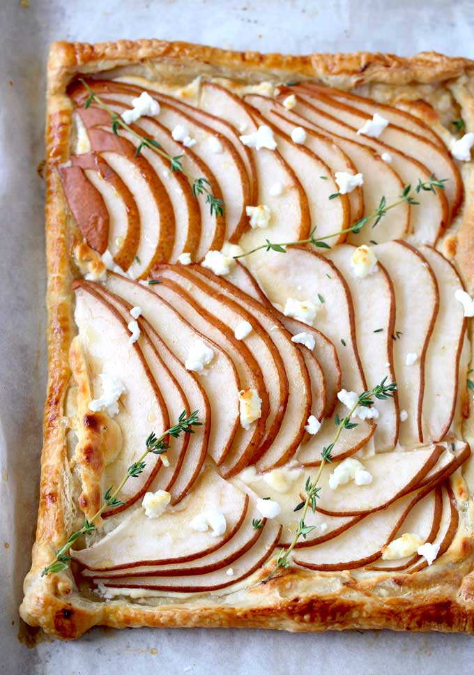 Quick and Easy Pear and Goat Cheese Tart - Lemon Blossoms