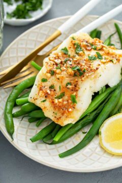 Baked Cod with Cajun Garlic Butter - Lemon Blossoms