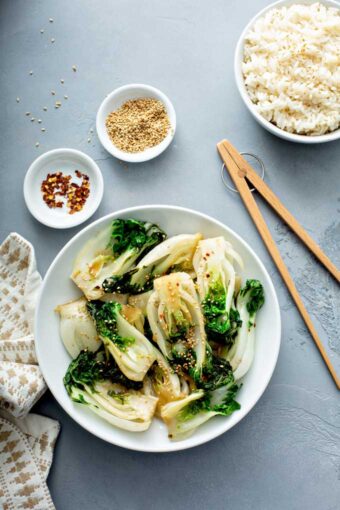 Stir Fried Bok Choy - Lemon Blossoms