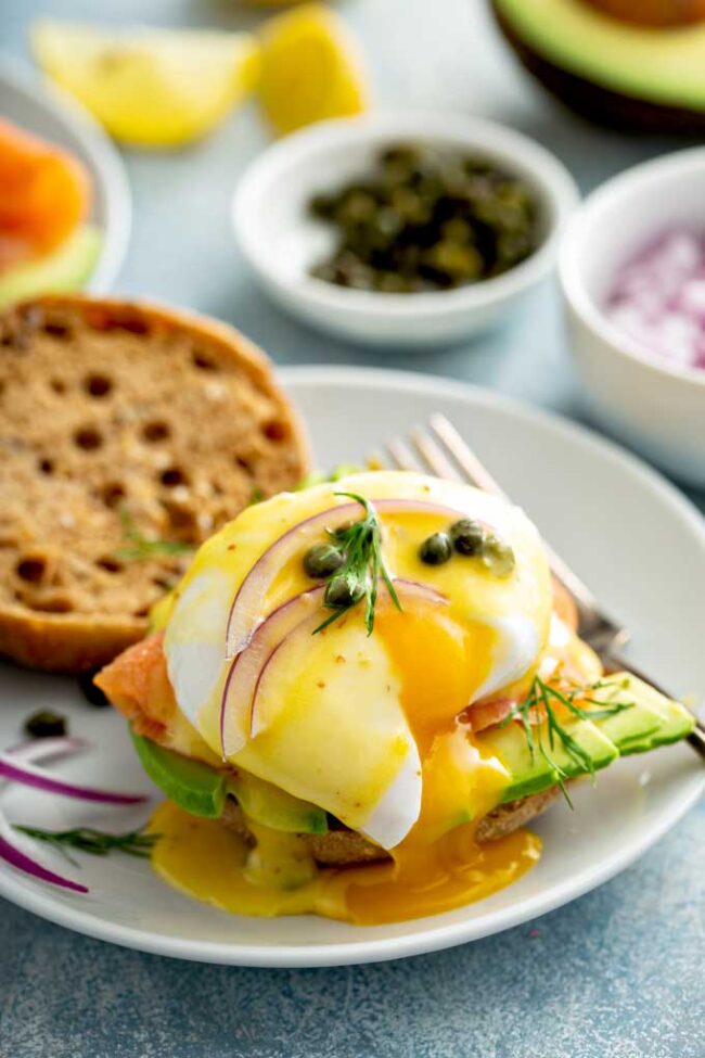 Smoked Salmon Eggs Benedict - Lemon Blossoms