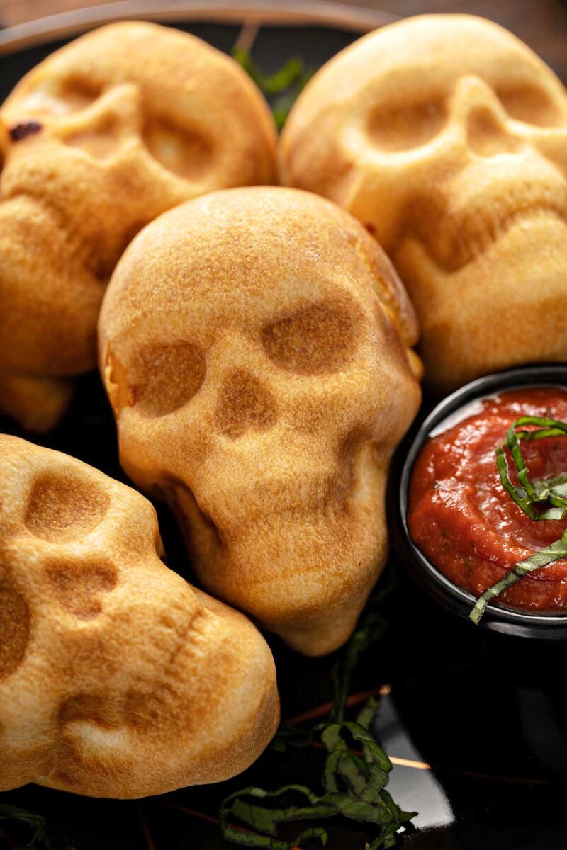 Halloween Pizza Skulls - Lemon Blossoms