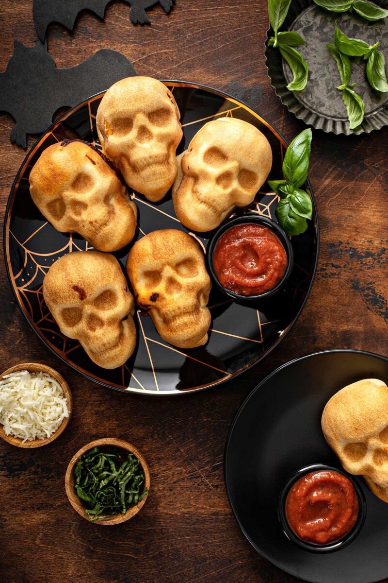 Halloween Pizza Skulls - Lemon Blossoms