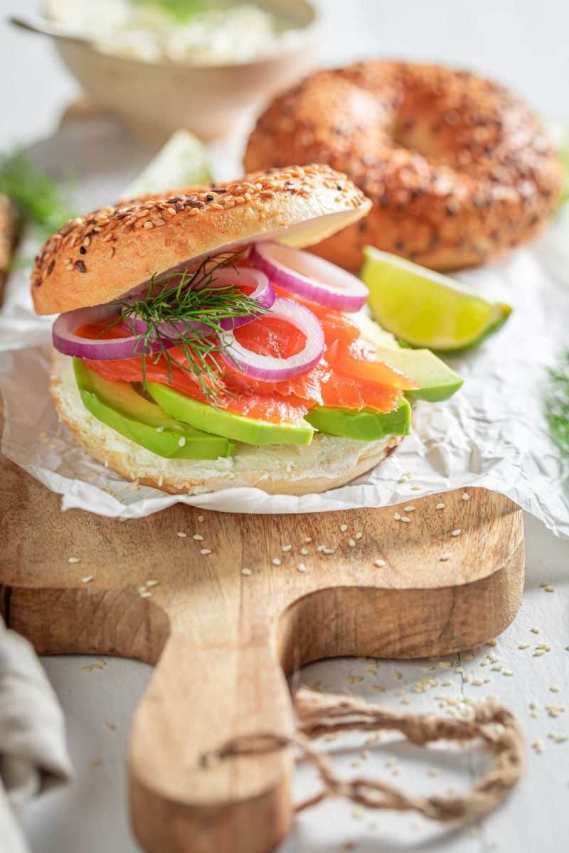 Smoked Salmon Bagels - Lemon Blossoms