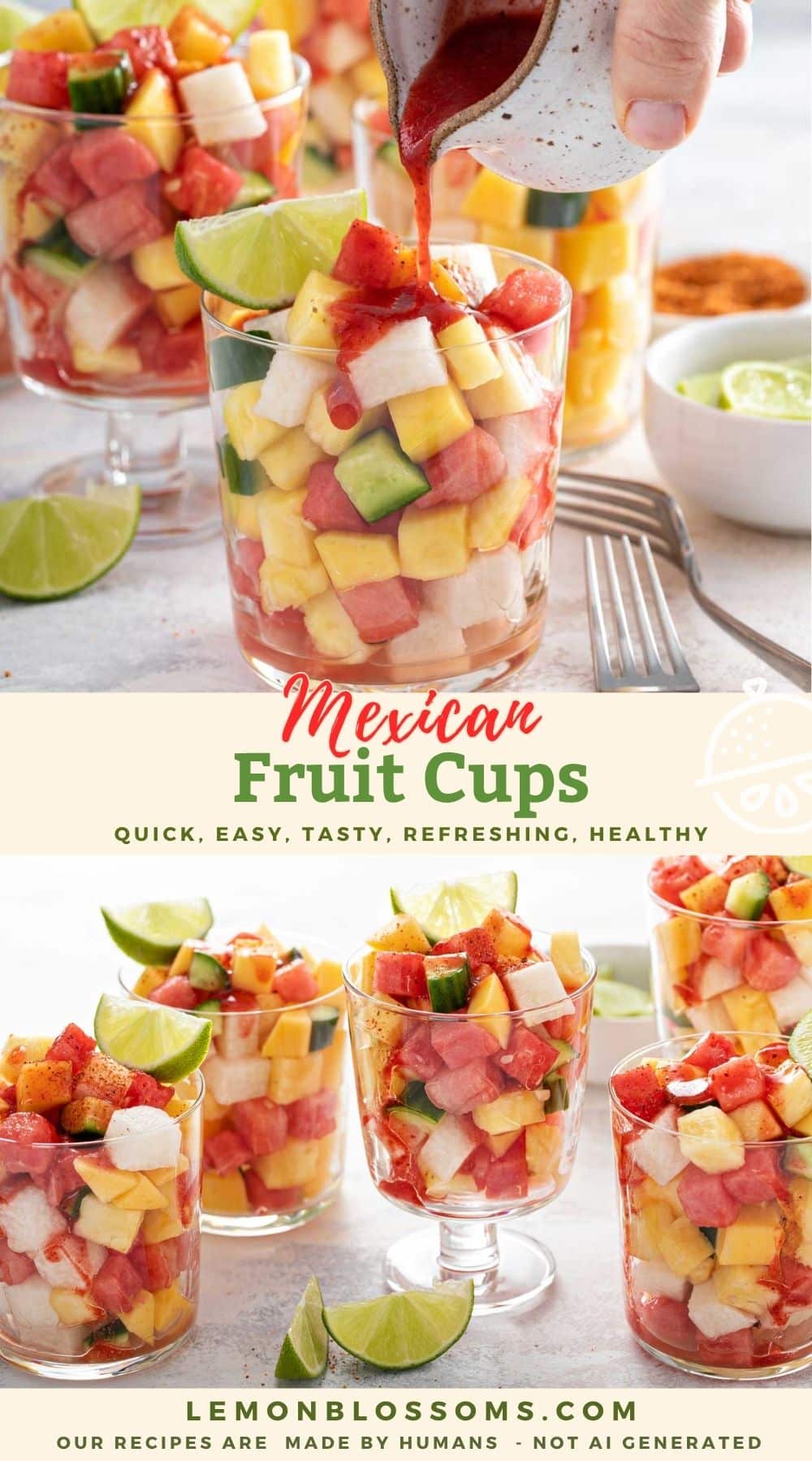 Mexican Fruit Cups (Vasos de Fruta) - Lemon Blossoms